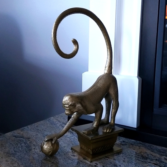 Pottery Barn | Accents | Pottery Barn Brass Monkey Sculpture | Poshmark